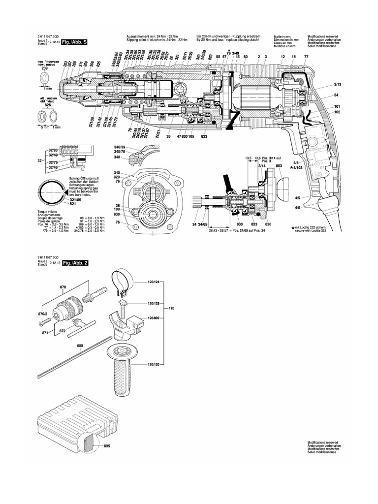 Bosch-Rotary-Hammer-GBH-2-28-D-3-61167-3H0-illustrations | PDF