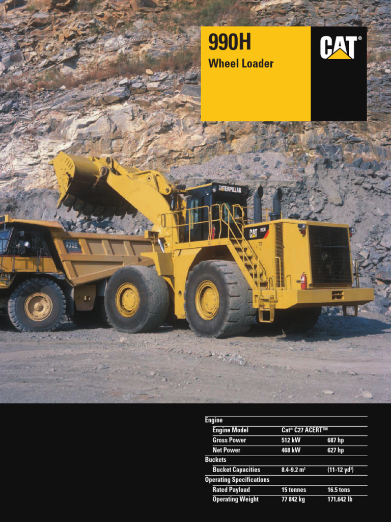 CAT 990H Wheel Loader | PDF | Clutch | Loader (Equipment)