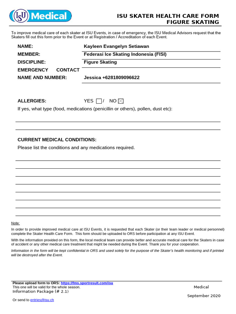 Health Care Form (ISU) | PDF
