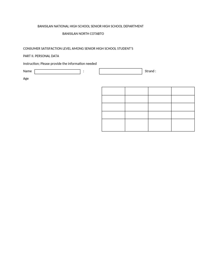 Banisilan National High School Senior High School Department | PDF