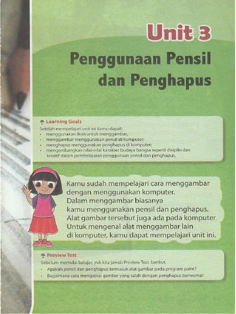 (UNIT 3) Cara Menggunakan Pensil Dan Penghapus | PDF
