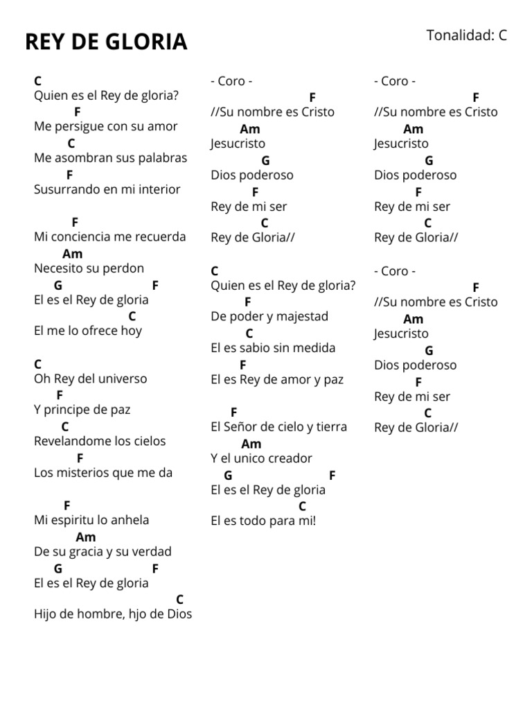 Rey de Gloria | PDF