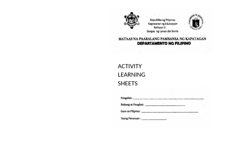 Activity Booklet PDF Download | PDF