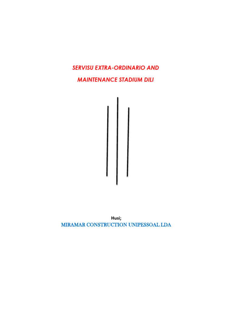 Cover BOQ Mira Mar Stadiun Municipal Dili | PDF