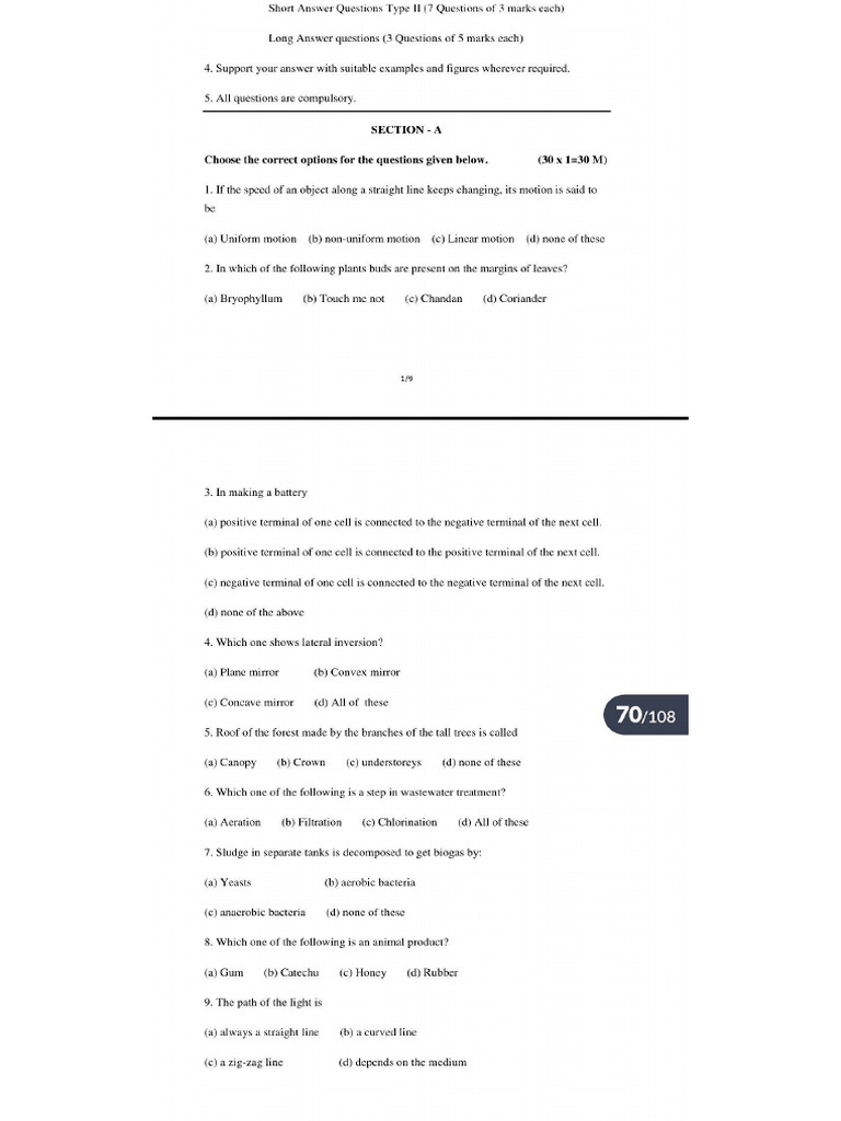 # Science__ practice __paper___ class7th # | PDF