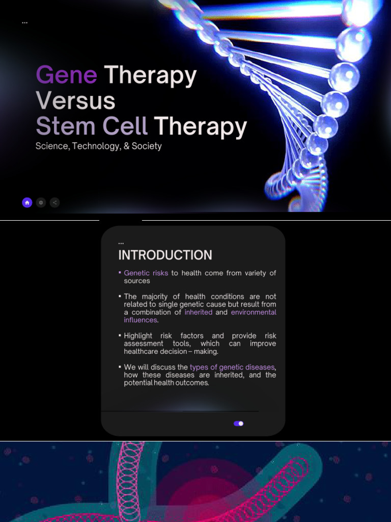 STS - Gene vs. Stem Cell Therapy | PDF
