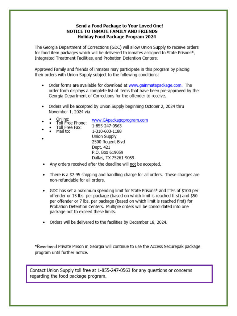 Holiday 2024.web Page - Send A Food Package To Your Loved One | PDF