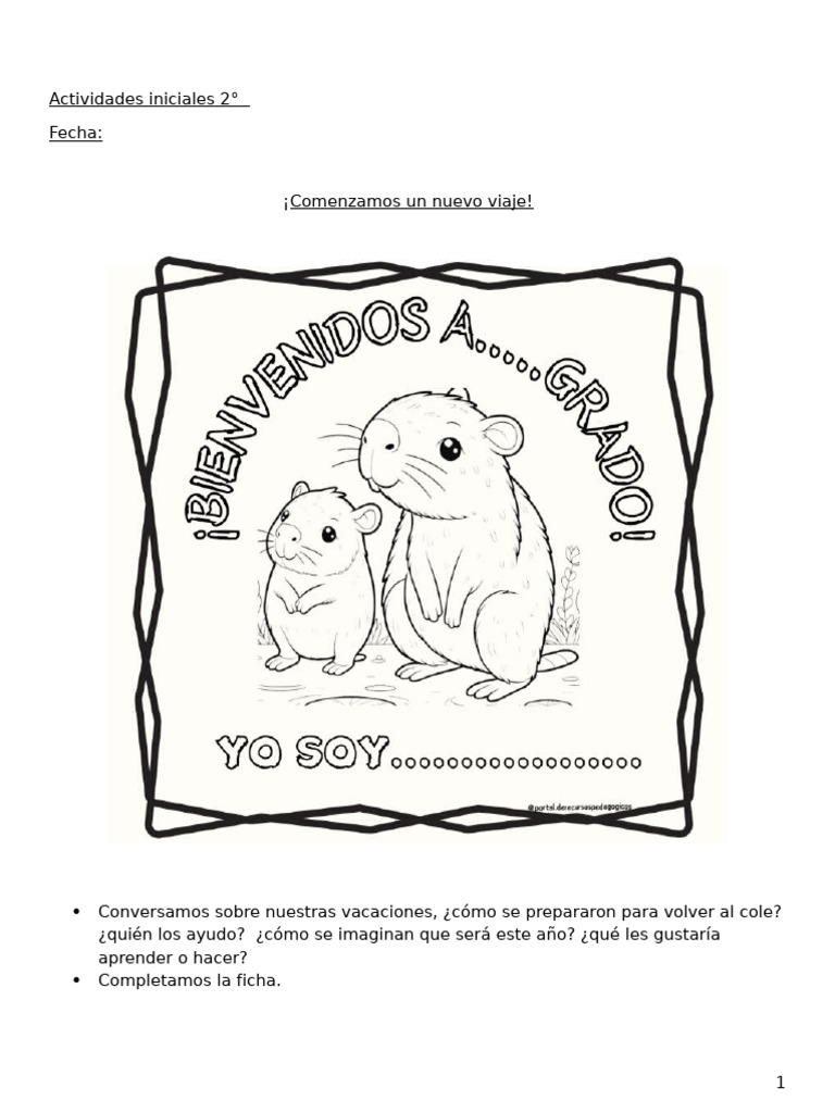 Ciclo Lectivo 2025 Actividades de Inicio | PDF
