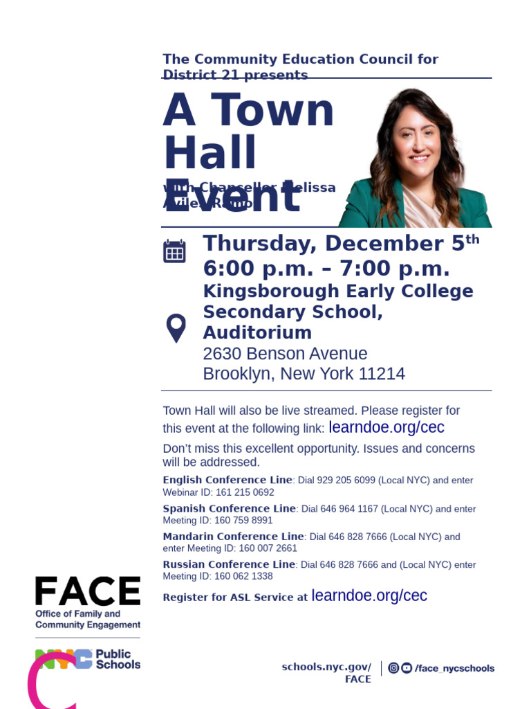 CEC 21 Town Hall Flyer | PDF