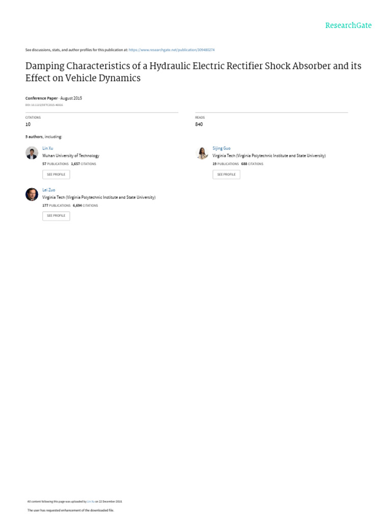 2015 XuLin ASMEIDETC2015 46916 | PDF | Electric Generator | Engines