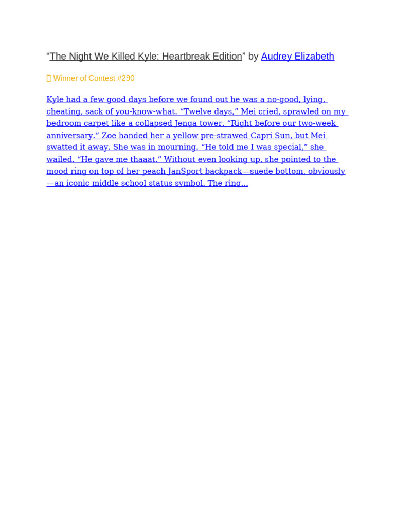 The Night We Killed Kyle | PDF