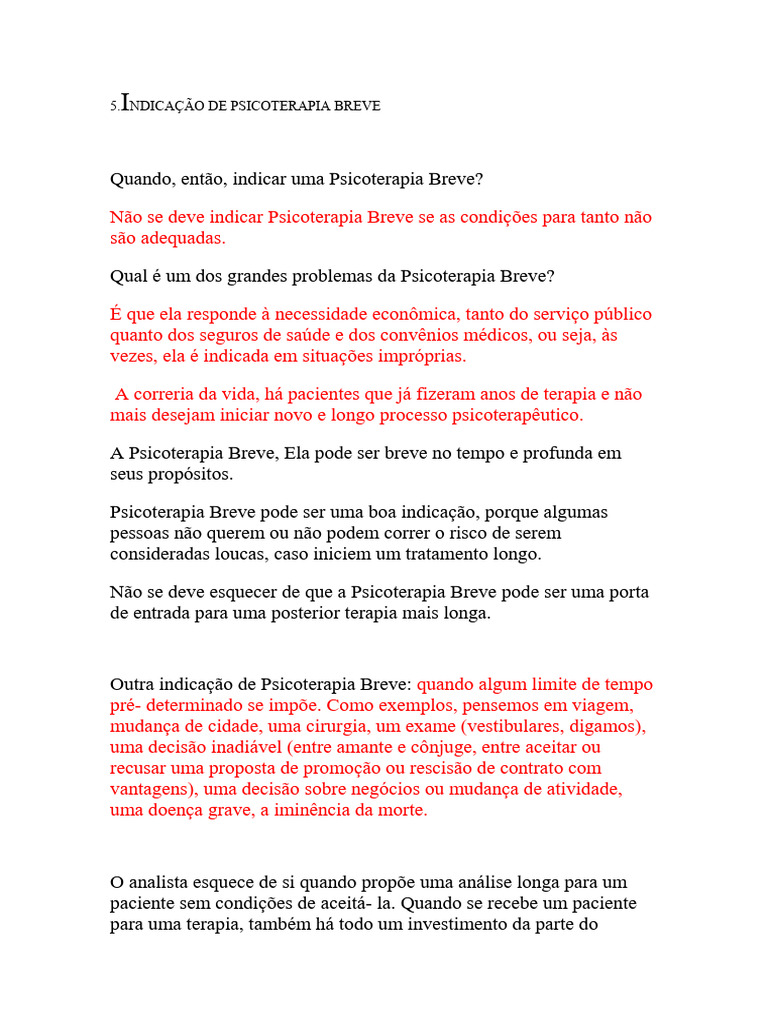 Leitura Capitulo 5 Livro Psicologia Brebre | PDF | Psicoterapia | Psicologia
