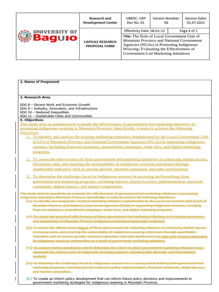 Capsule Research Proposal (CRP) 2 | PDF | Statistics | Survey Methodology