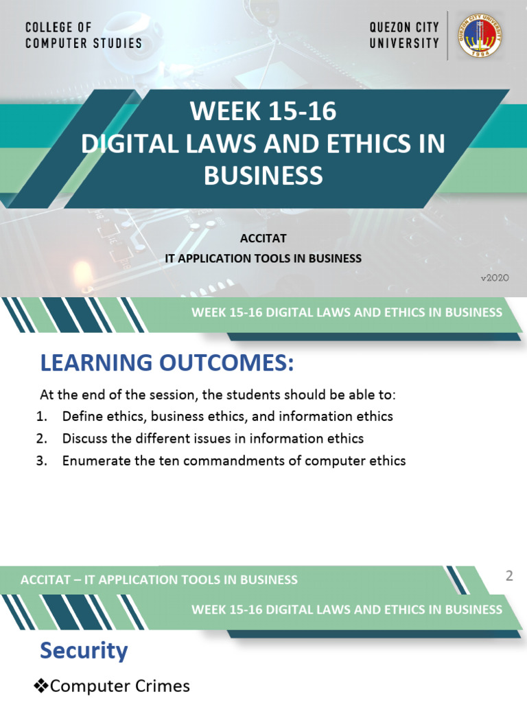 Digital Ethics in Business | PDF | Computer Security | Security