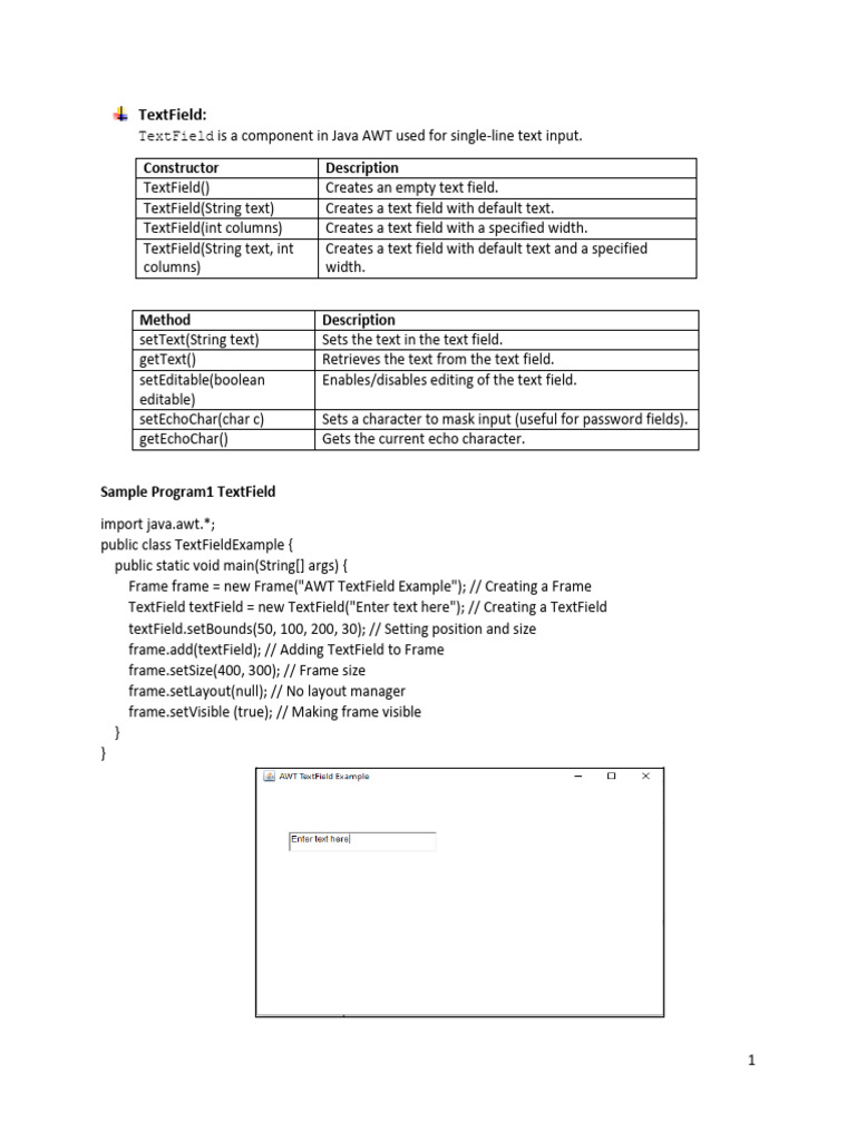 Menu and Swing | PDF | Constructor (Object Oriented Programming ...