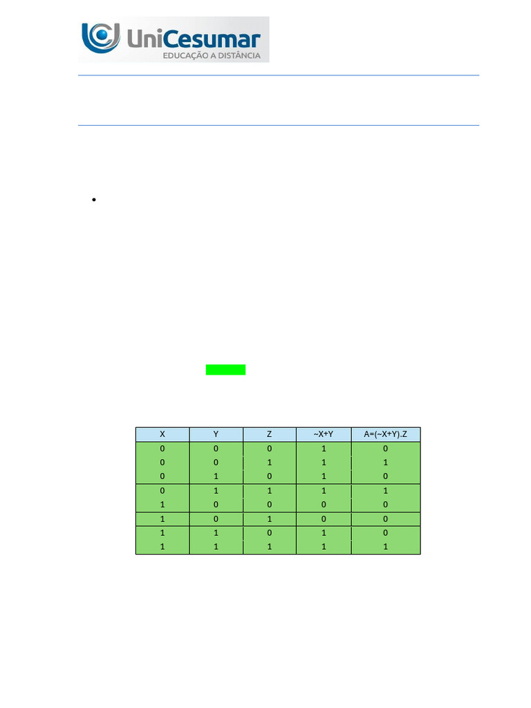 Exemplo de Atividade Mapa Lógico | PDF
