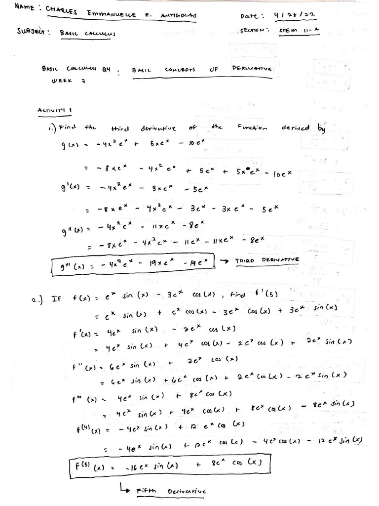 BASIC CALCULUS Q4 WEEK 3 | PDF