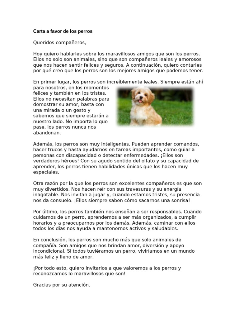 Carta A Favor de Los Perros | PDF