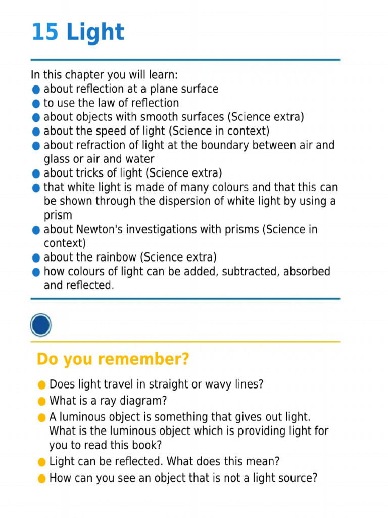 Light and Sound | PDF