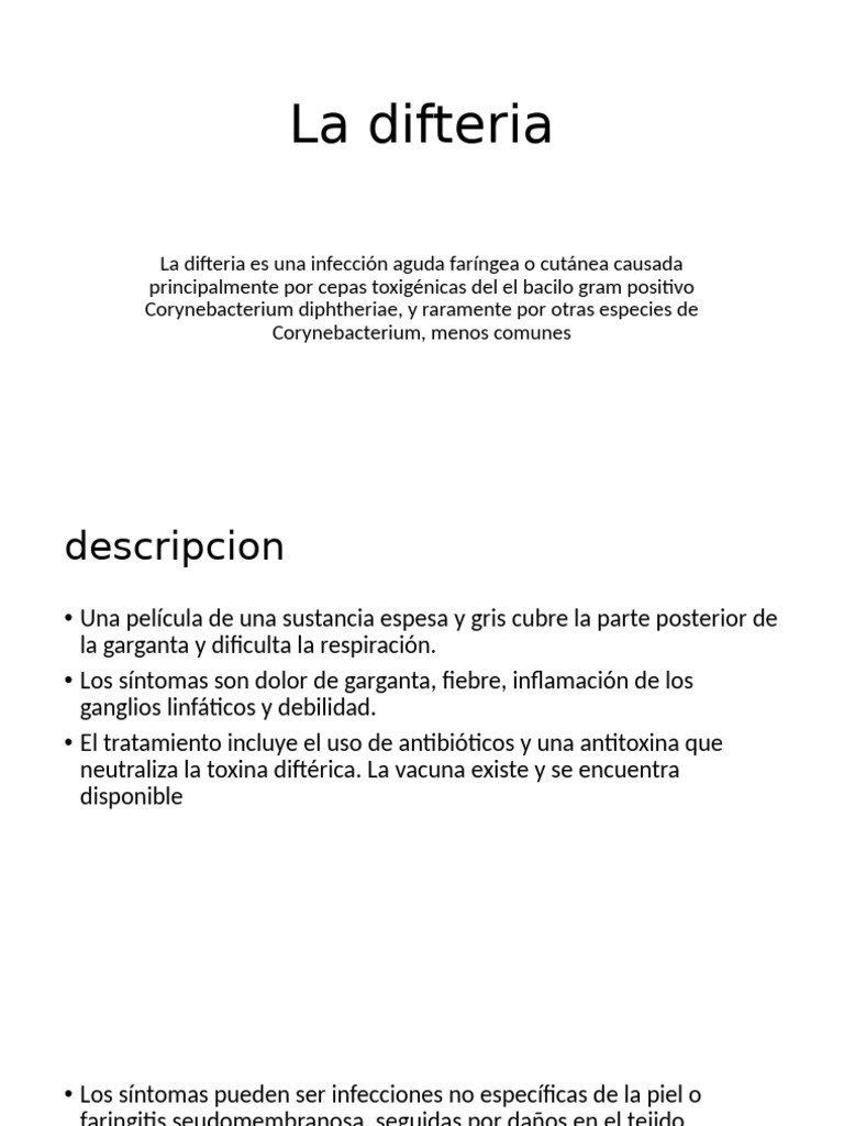 La Difteria | PDF