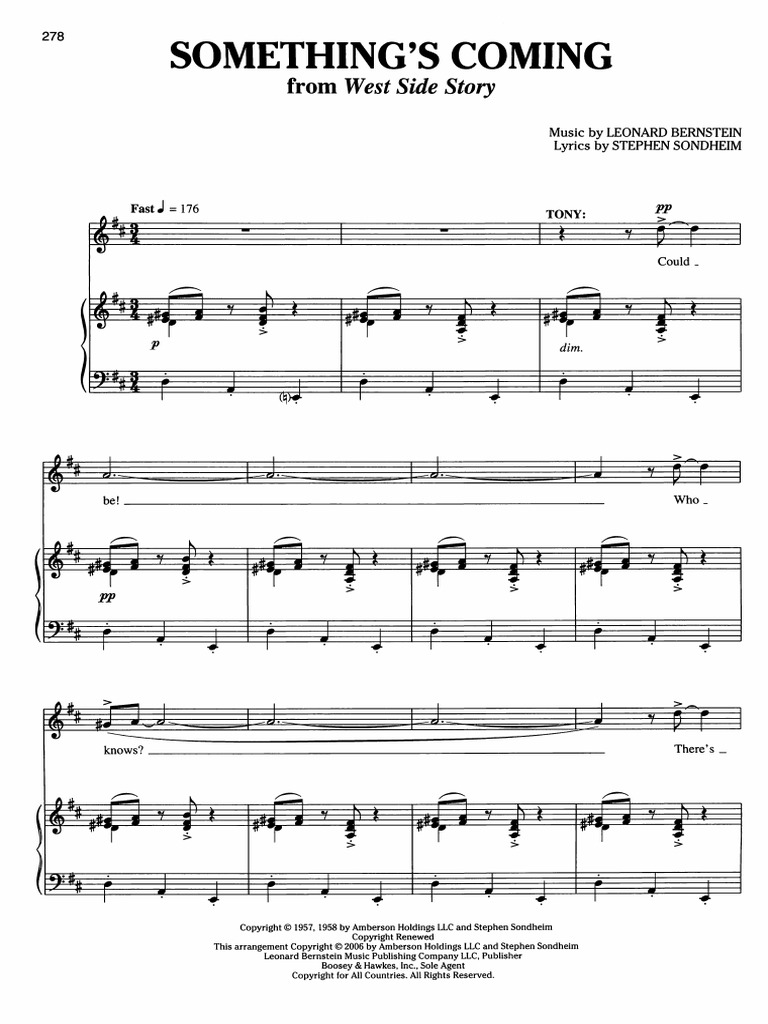 Something - S Coming (West Side Story) | PDF