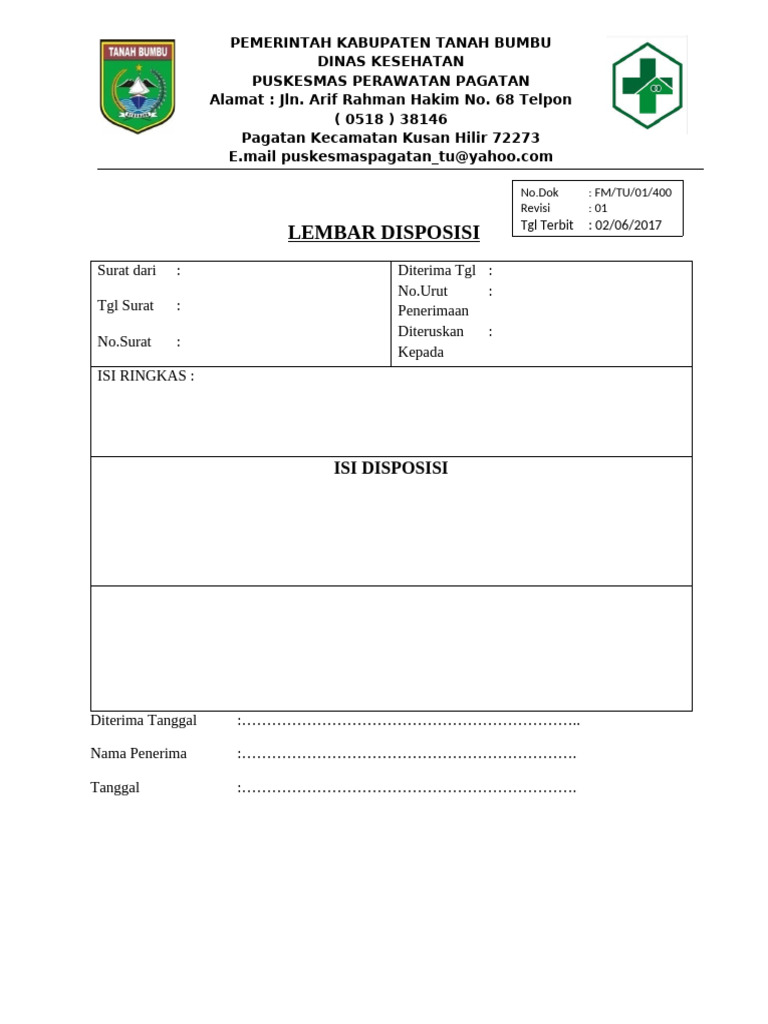 Lembar Disposisi | PDF