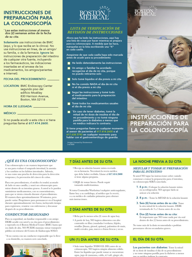 GI Prep Brochure Spanish | PDF | Colonoscopia | Especialidades Medicas