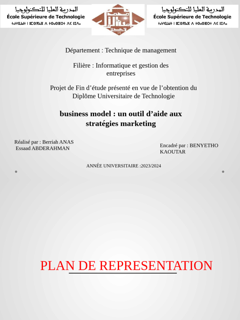 PFE (1) | PDF | Commercialisation | Modèle d'entreprise