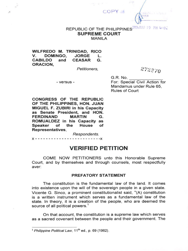 Petition-for-Writ-of-Mandamus (1) | PDF