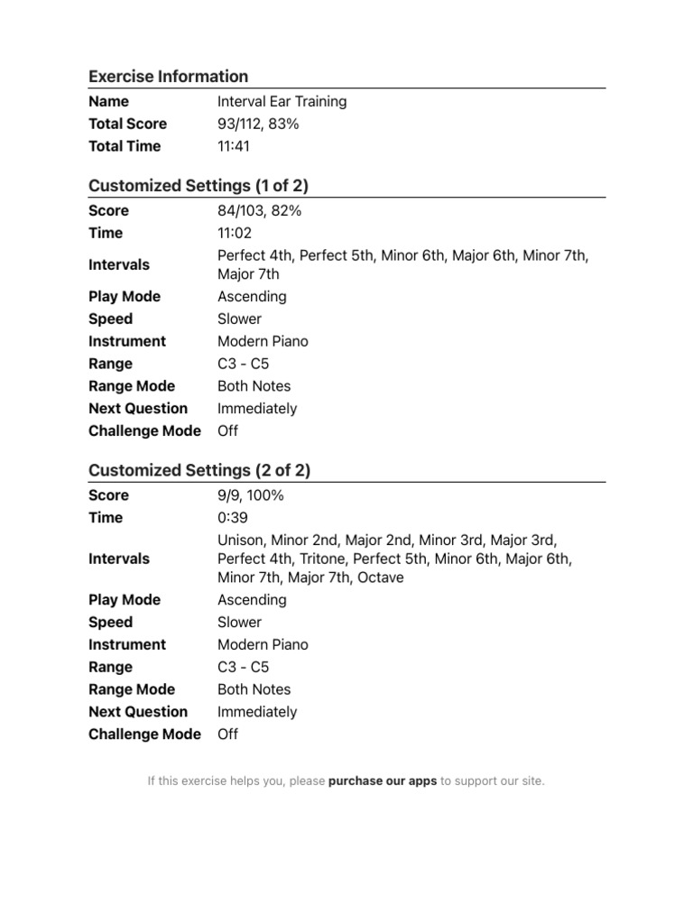 Interval Ear Training | PDF