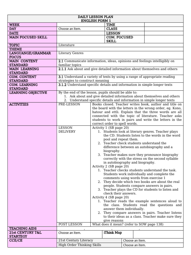 Unit 2 Fact of Fiction | PDF | Lesson Plan | Teachers