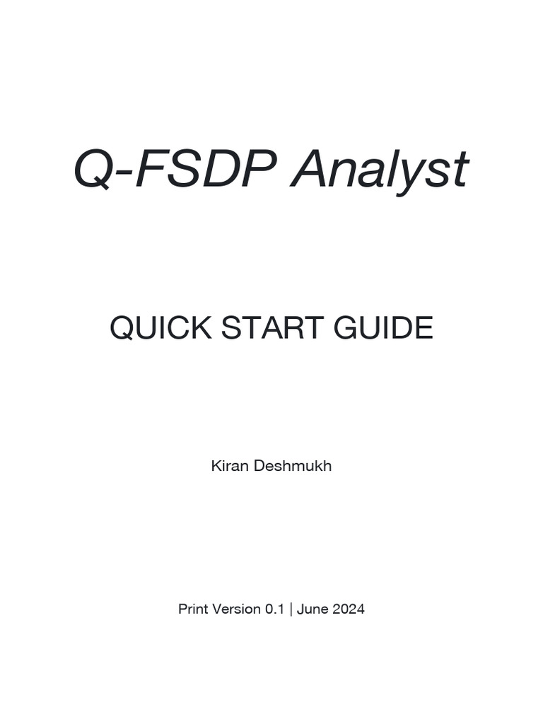 Analyst QuickStartGuide v0 - 1 PRINT | PDF