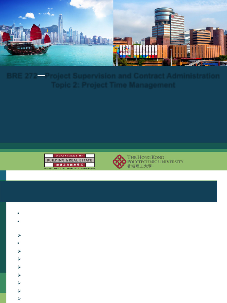 BRE 272 - Topic 2 - Student - 20230118 | PDF | Project Management