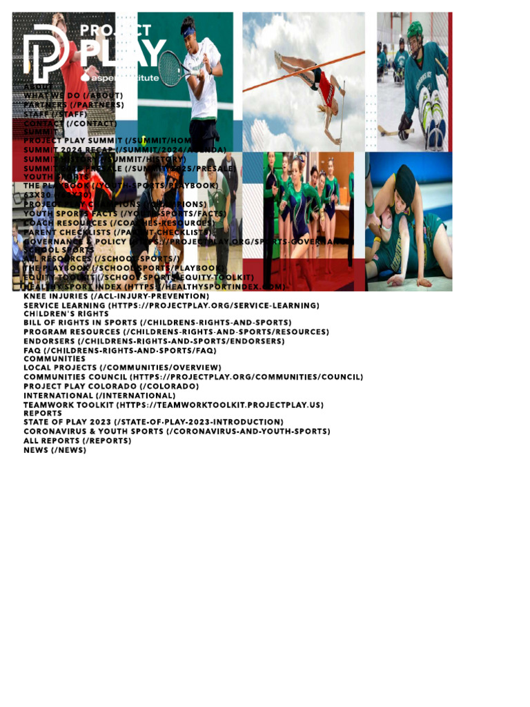 Project Play Aspen Institute | PDF