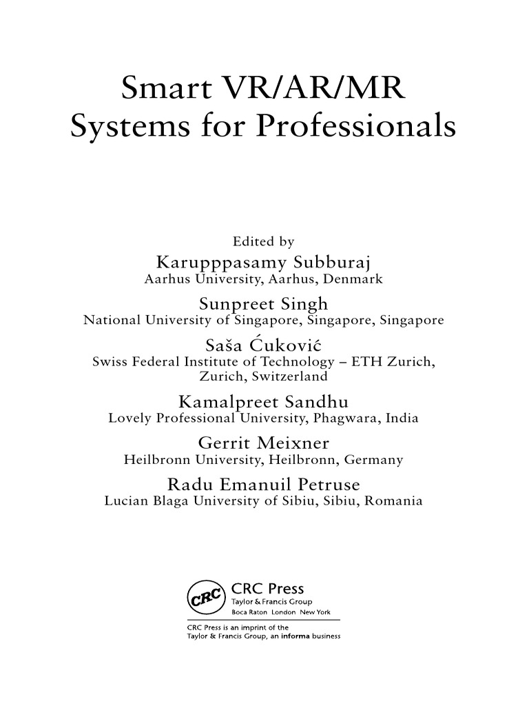 Smart VR - AR - MR Systems For Professi - Part2 | PDF
