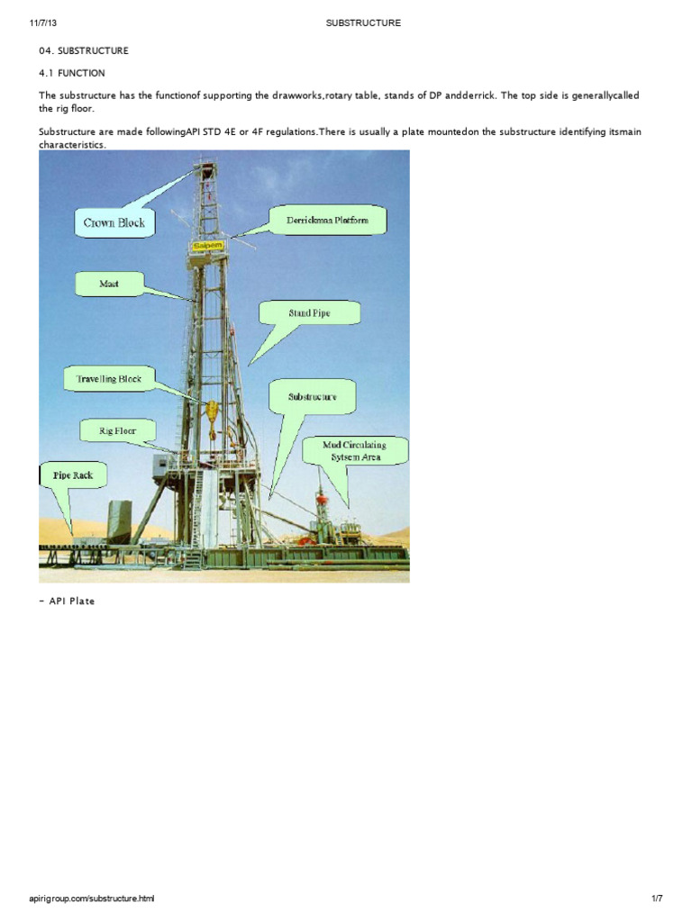 Substructure Types and Functions in Rigs | PDF