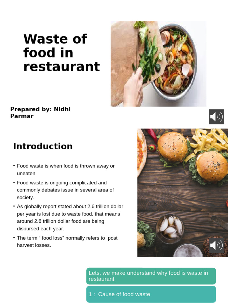 Presentation1 Food Waste | PDF | Waste | Restaurants