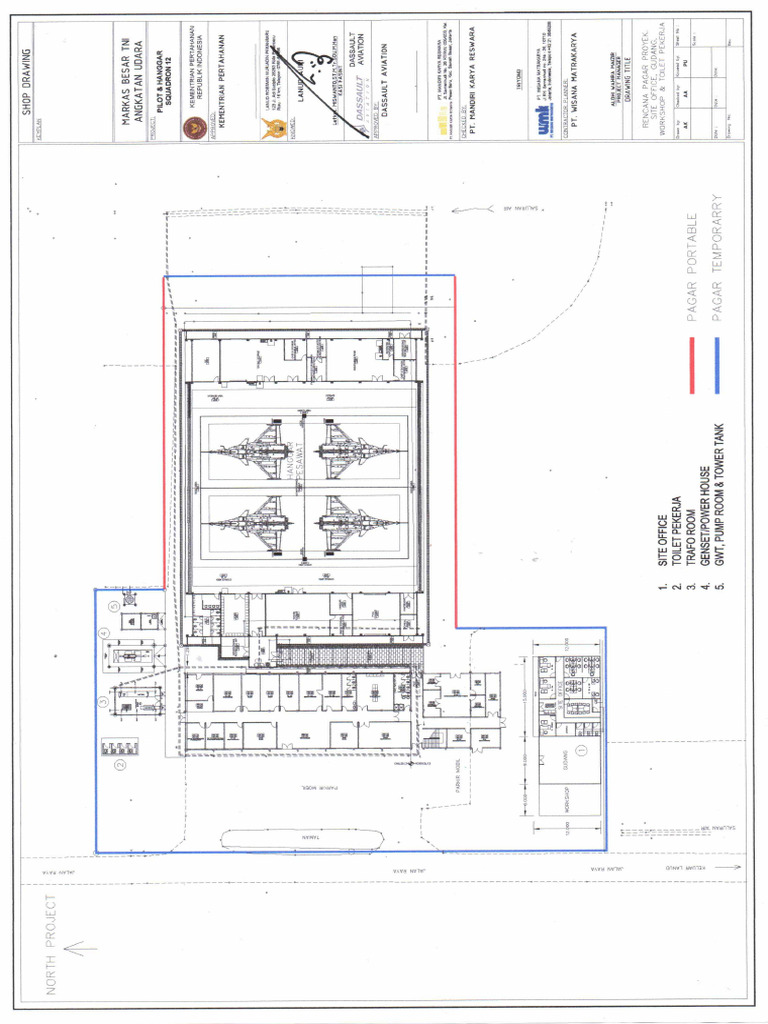 Denah Dan Detail Pagar Proyek | PDF