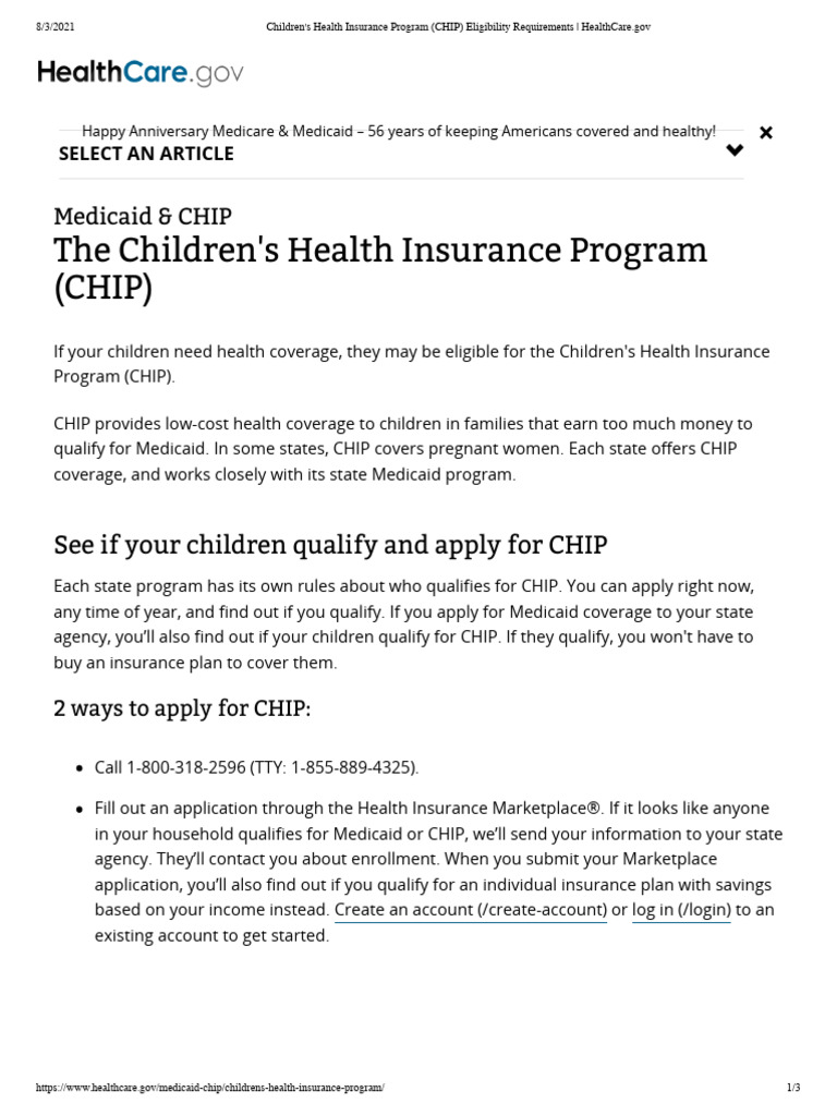 Childrens Health Insurance Program (Flyer) | PDF | Medicaid | Service ...