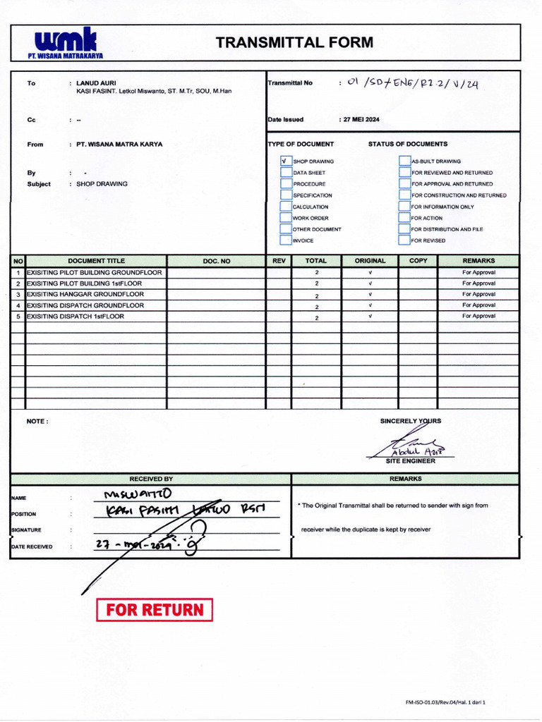 TRANSMITAL | PDF