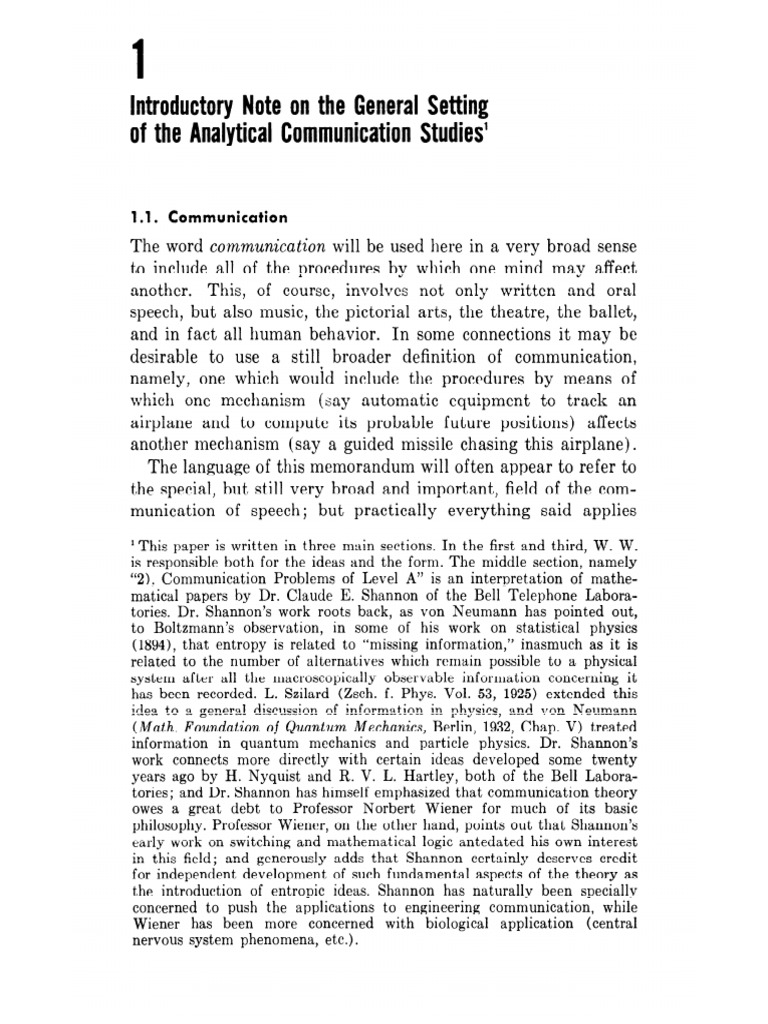 The Mathematical Theory of Communication-Part | PDF | Information | Entropy