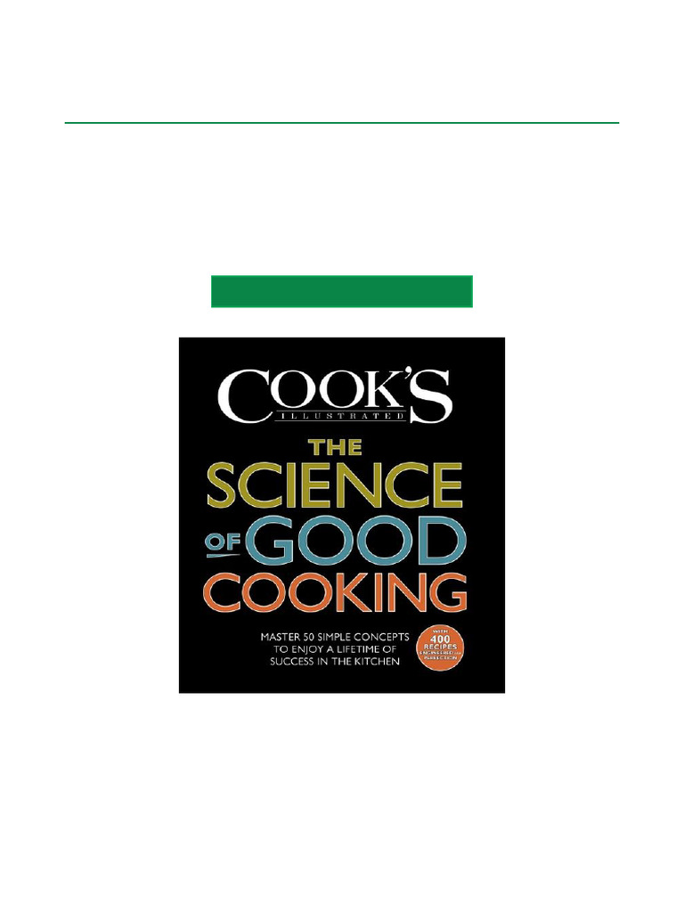 Trending Now The Science of Good Cooking Master 50 Simple Concepts To ...
