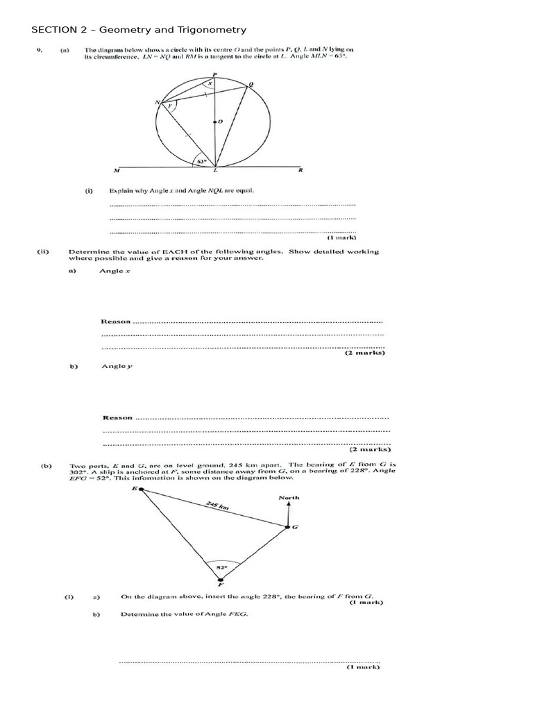 Geometry and Trigonometry Overview | PDF