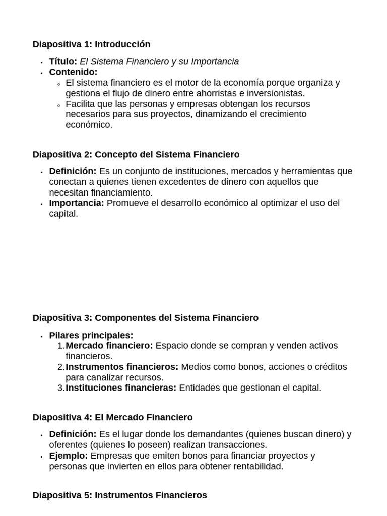 Importancia del Sistema Financiero | PDF | Bancos | Sistema financiero