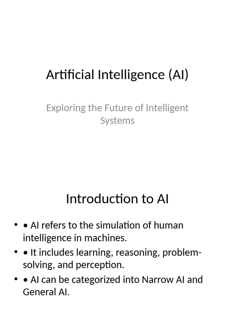 AI Presentation | PDF
