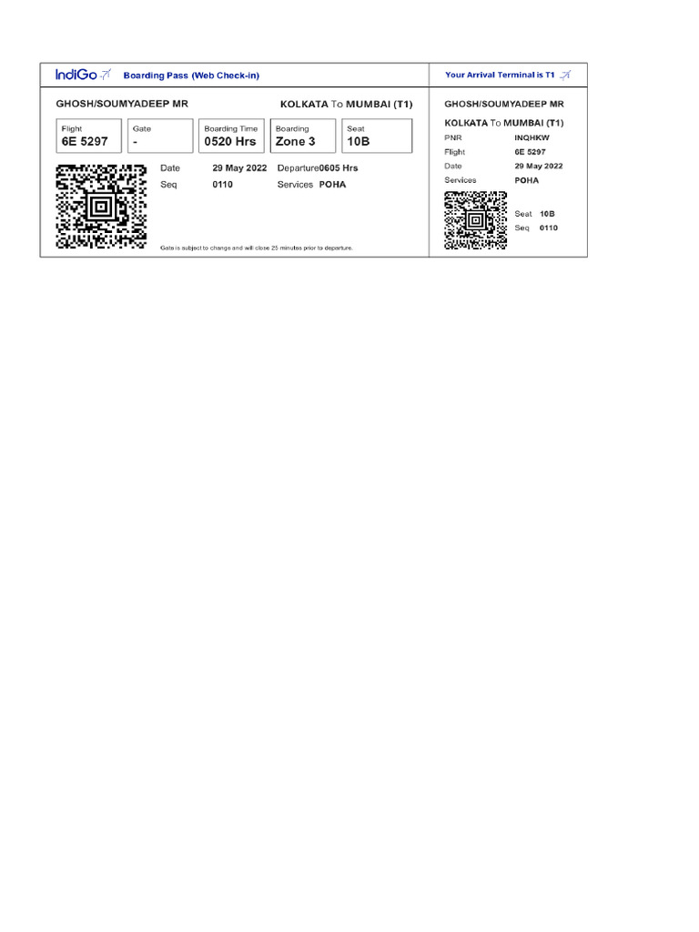 Boarding Pass | PDF