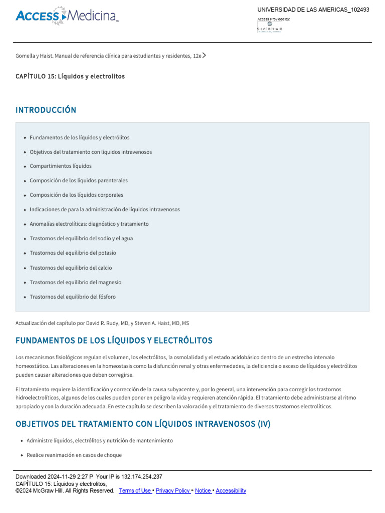 LÍQUIDOS | PDF | Sodio | Especialidades Medicas