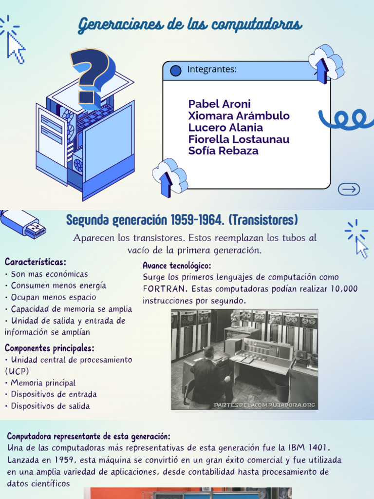 Generaciones de Computadoras Lits | PDF | Microprocesador | Circuito integrado