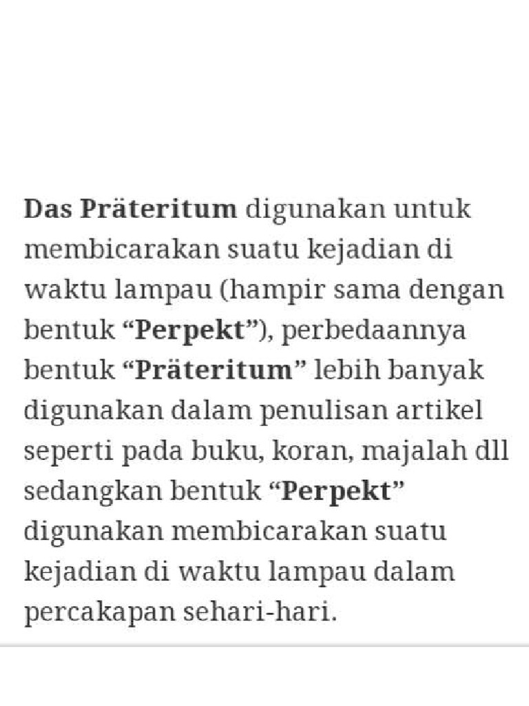 Präteritum | PDF