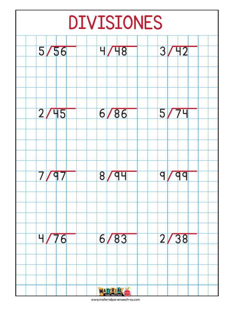 Ejercicios para practicar divisiones | PDF